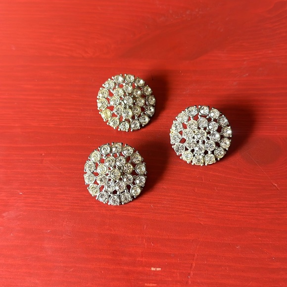 Vintage | Other | Vintage Rhinestone Buttons Set Of 3 | Poshmark